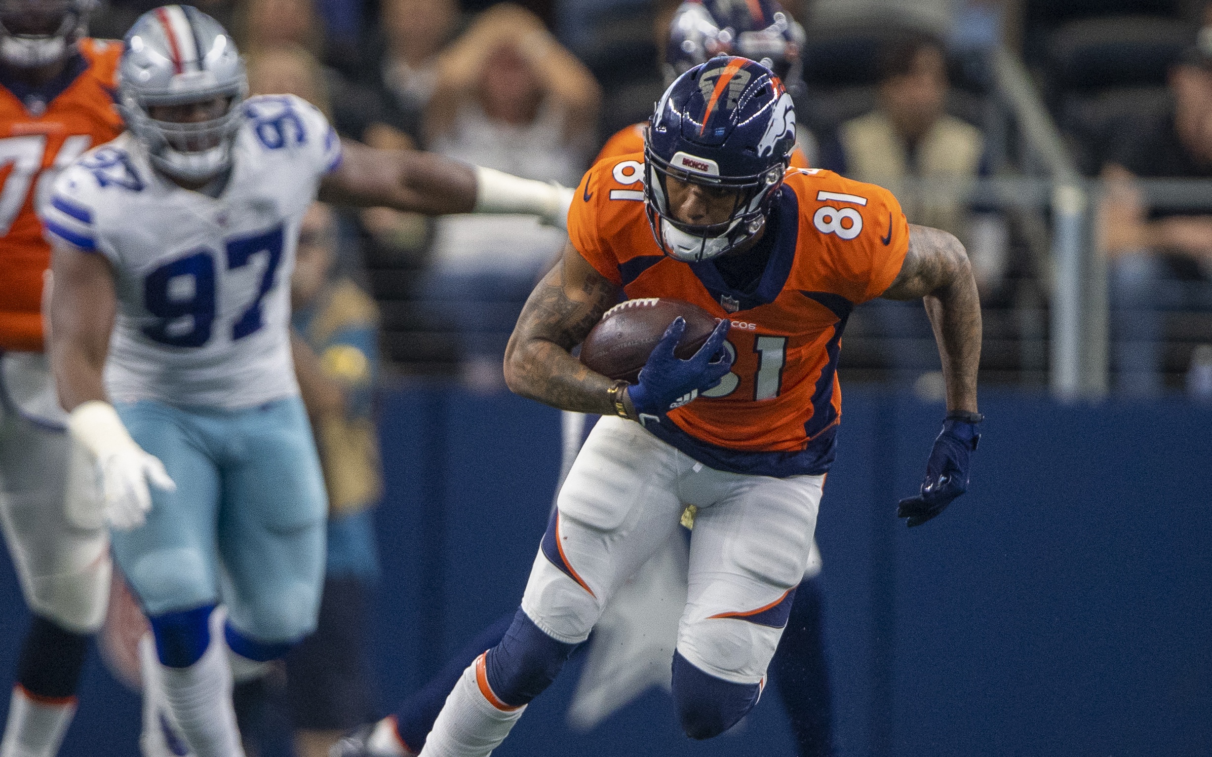 Tim Patrick can't be stopped by man coverage, as Broncos receiver ranks ...
